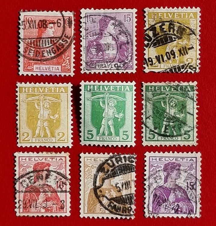 HELVETIA 106 104 VOLLSTEMPEL SEIDENGASSE 121 RASIERKLINGE (Gebraucht) in Düdingen für CHF 3 ...