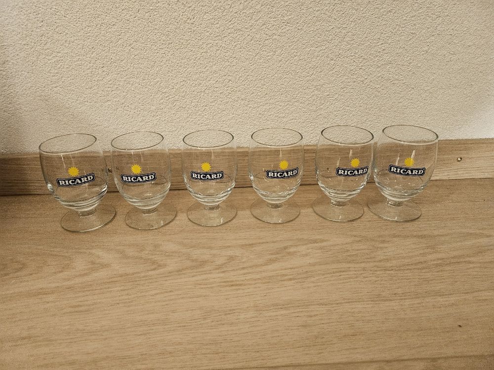 6 Verres à RICARD 🥃 Vintage Apéro (D'occasion) à La Joux FR pour CHF 41 ...