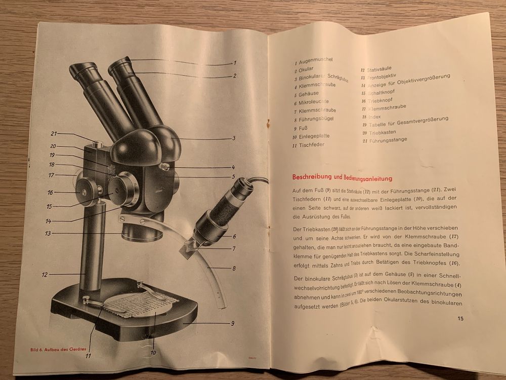 Altes Stereomikroskop SMXX Carl Zeiss Jena (Gebraucht) in Zollikon für ...