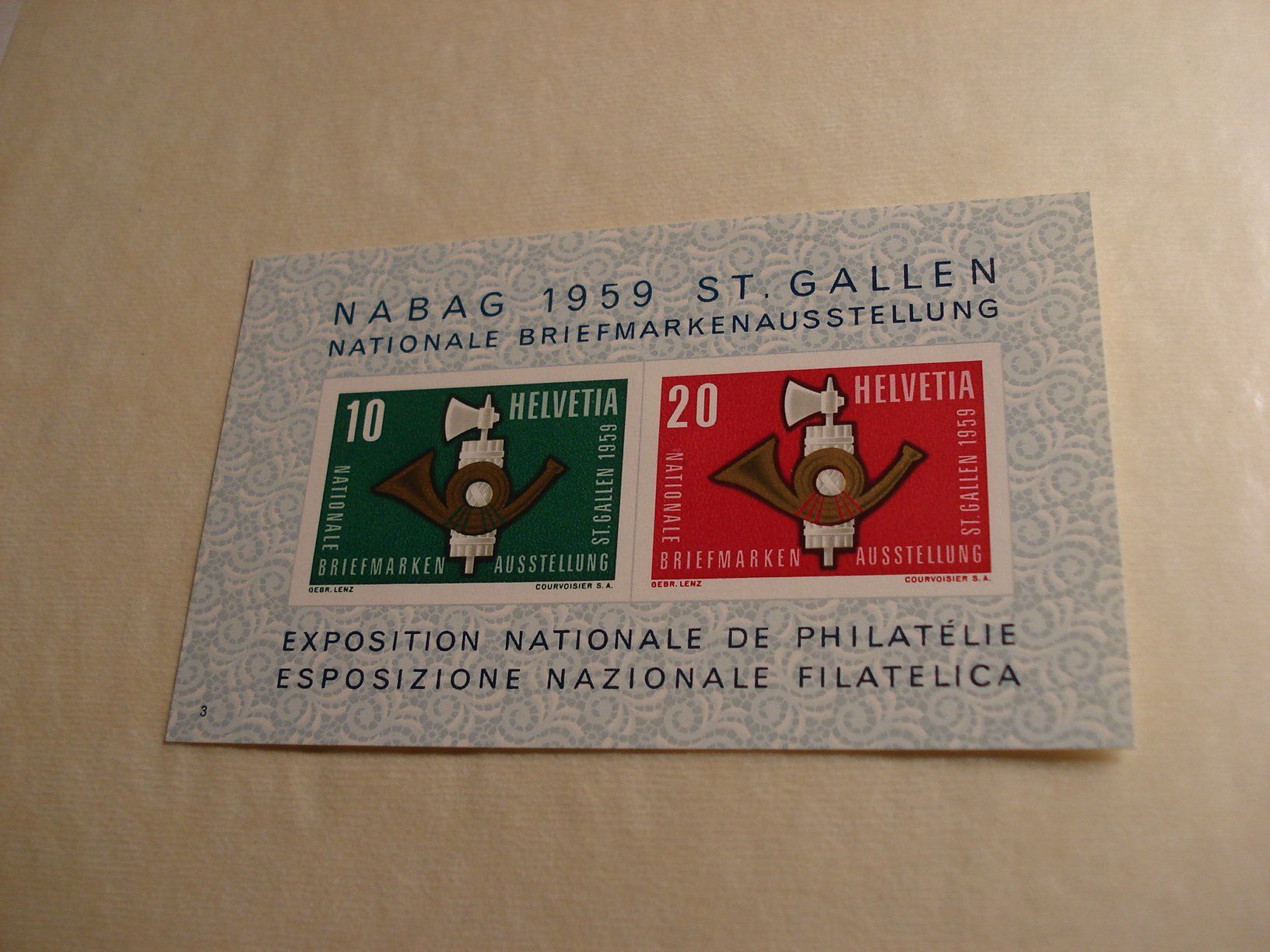 Block NABAG St Gallen 1959 ** (Gebraucht) in Niederwil AG für CHF 1.1 ...