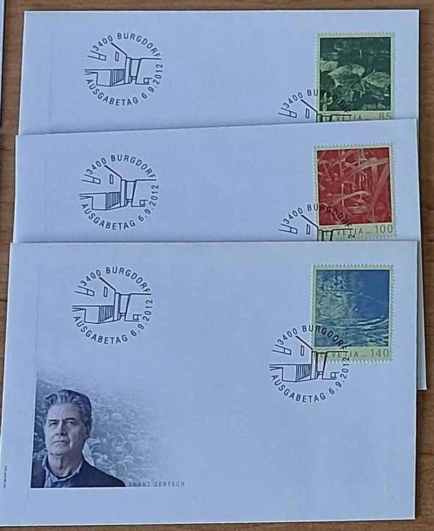 F1441 - 3 FDC Franz Gertsch timbres isolés | Kaufen auf Ricardo