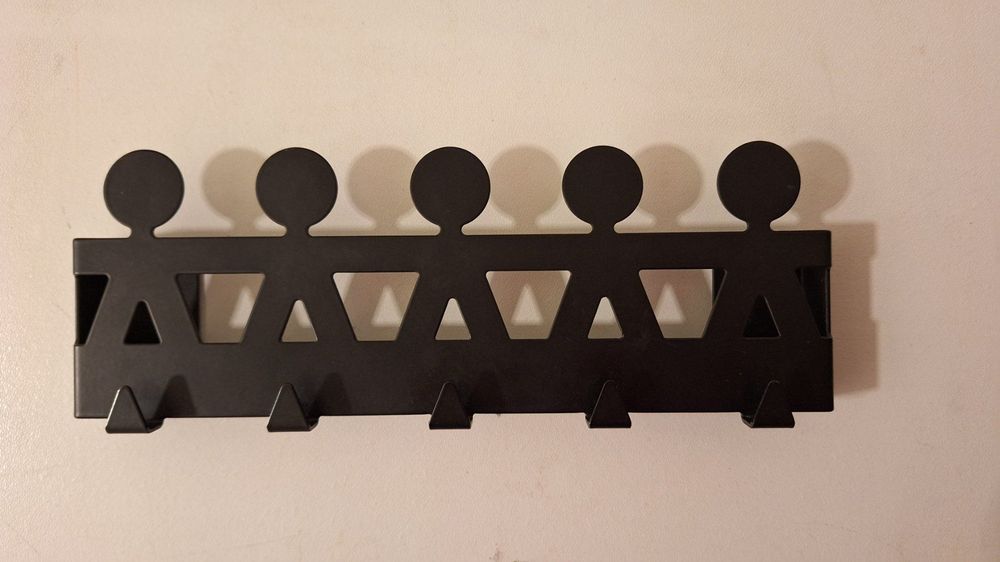 Hakenleiste , Schlüsselleiste Metall Alessi schwarz matt (Gebraucht) in ...