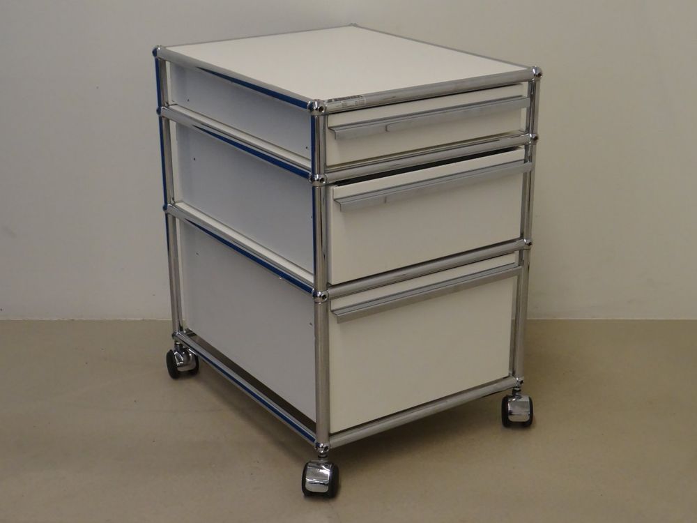USM Haller Rollcontainer Weiss mit 3 Schubladen Top! S211 | Kaufen auf ...