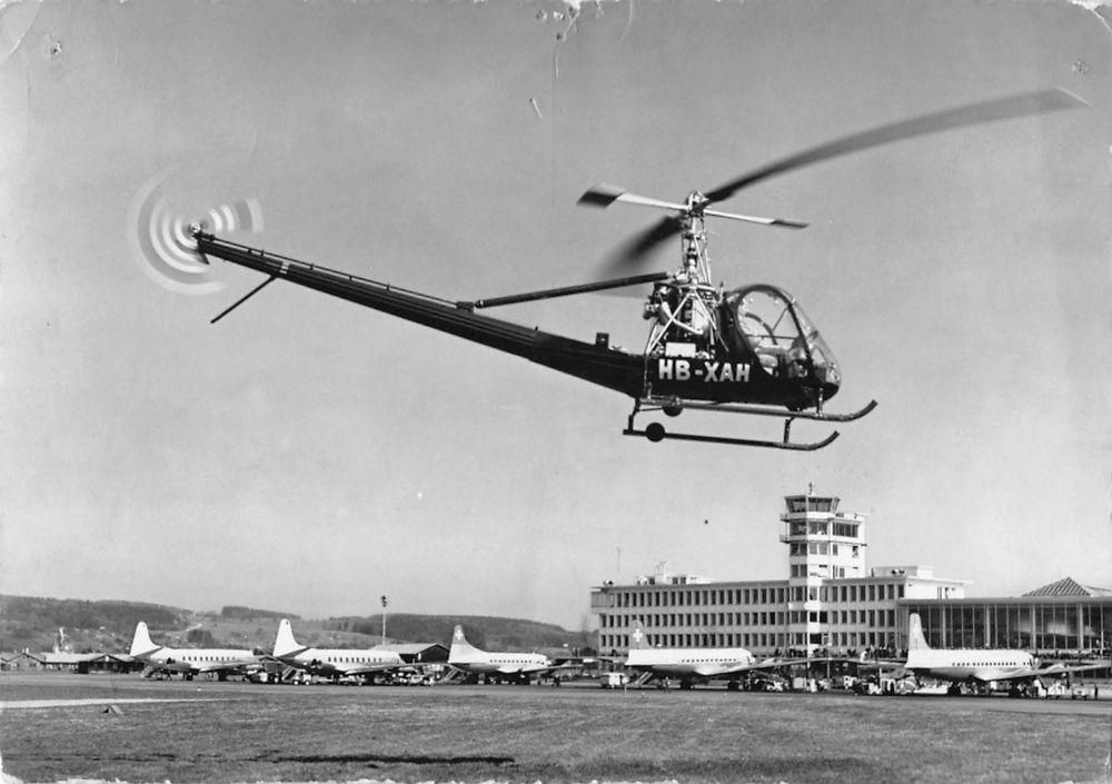 HILLER-HELICOPTER Typ UH 12-B - Flughafen Zürich, uralt (Gebraucht) in ...