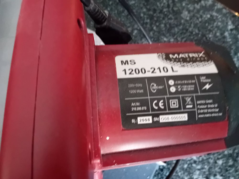 Matrix Kreissäge 1200 - 210 L (BJ: 2008) (Gebraucht) in Vilters für CHF ...
