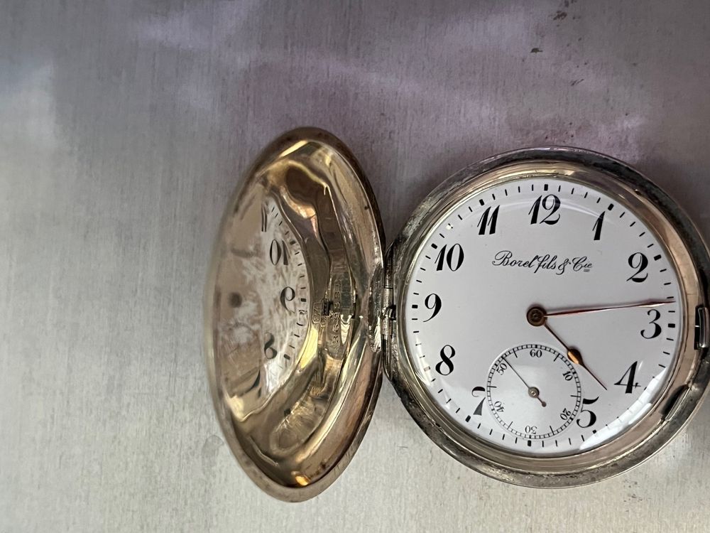 Montre de poche savonnette boîte argent Borel & Fils (Gebraucht) in St ...