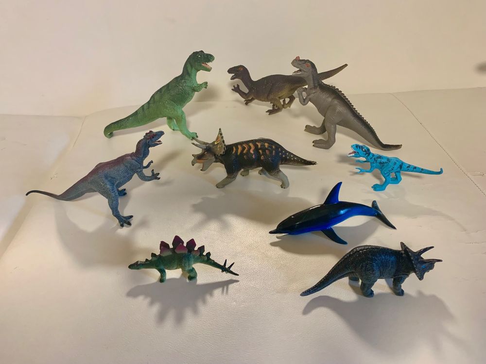 Set 9 Dinosaurier Figuren Allosaurus T Rex Stego Triceratops | Kaufen ...