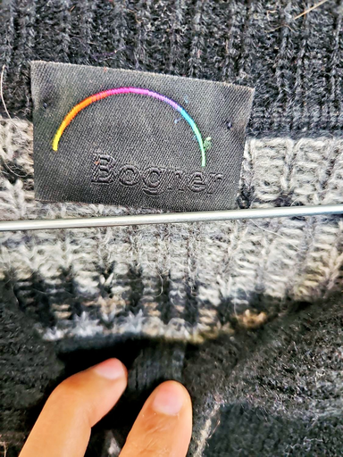 Bogner Aztec Pattern Wool Sweater - Black & Grey (D'occasion) à Zug ...