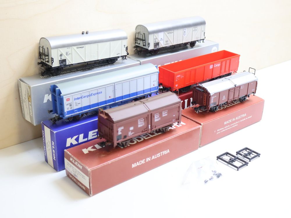 Klein Modellbahn 6 x Güterwagen H0 - selten / schöne Modelle (Gebraucht ...