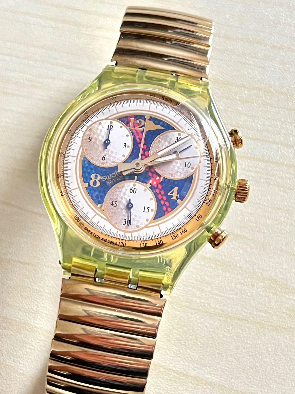 Coole Swatch Uhr, Chronograph, Gelb, Top Zustand! (Gebraucht) in ...