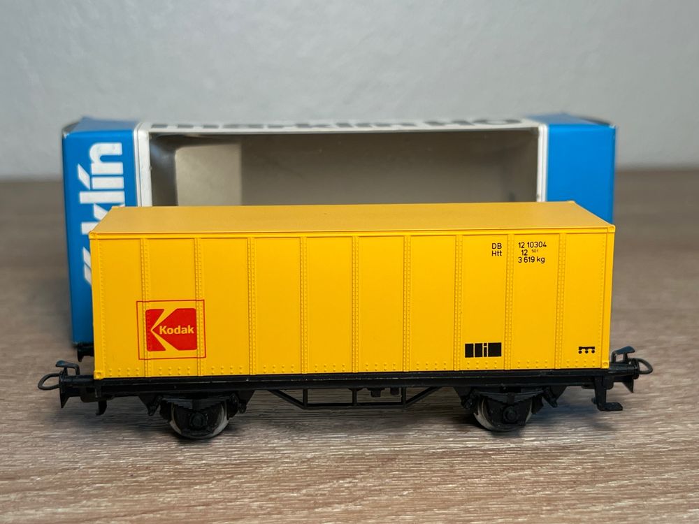 Märklin Containerwagen Kodak H0 NEU OVP (Neuf avec emballage d'origine ...