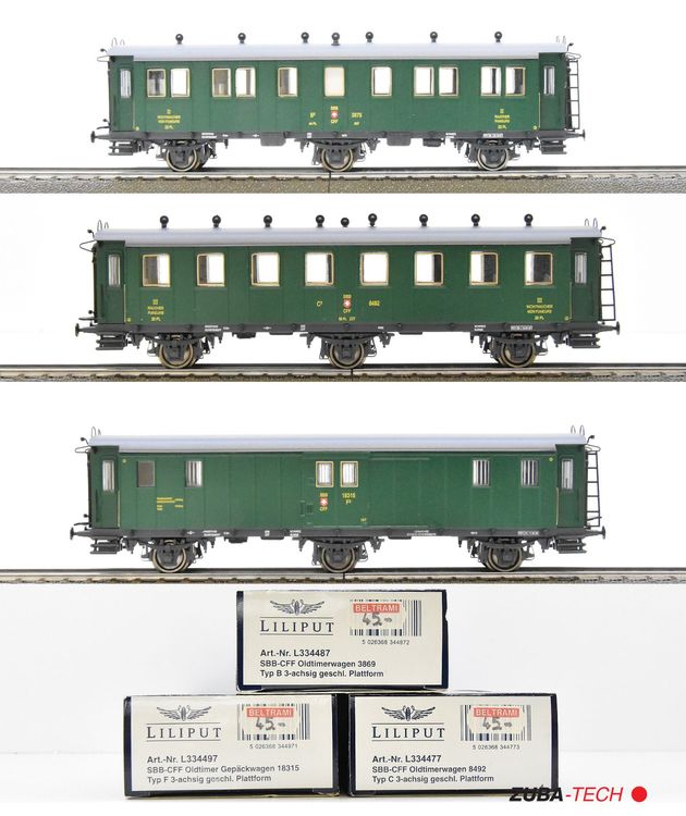 Liliput 3x Personenwagen der SBB H0 WS mit OVP | Kaufen auf Ricardo