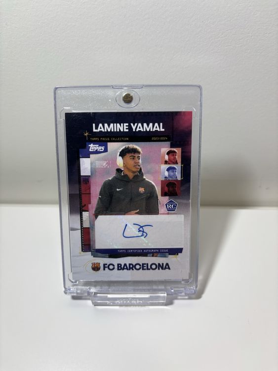 Lamine Yamal Autogramm Karte Topps Barcelona 2023/24! (Gebraucht) in ...