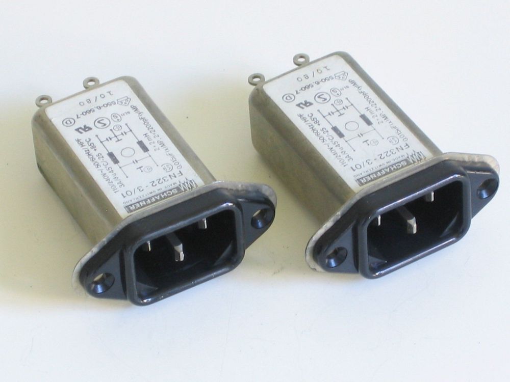 Schaffner FN322-3/01 - 3-polige Flachstecker mit Filter (Neu (gemäss ...