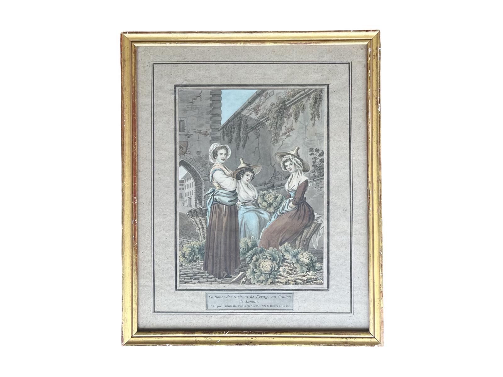 ⭐AB 1.-⭐Josef Reinhard - Trachtenbild Aquarell 19. Jh. (Gebraucht) in Uster für CHF 1 – mit ...