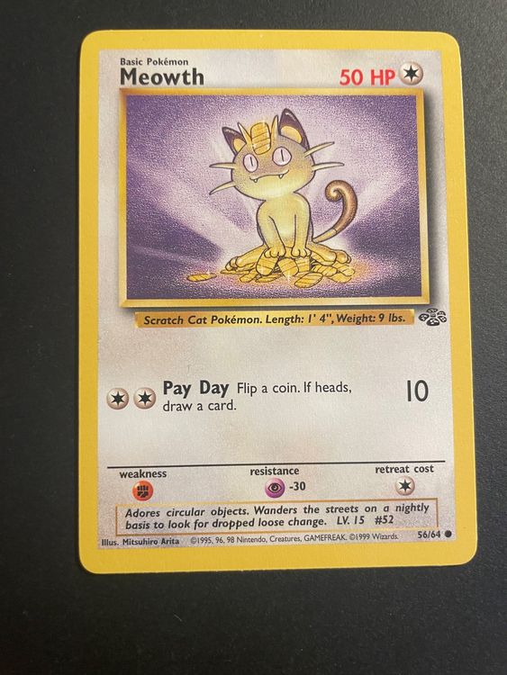 Meowth 56/64 Gold Bordered Jungle | Kaufen auf Ricardo