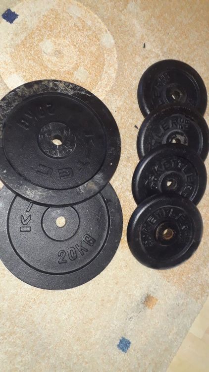 Gewichte 4x 10kg und 2x 20kg (Gebraucht) in für CHF 65 – nur Abholung ...
