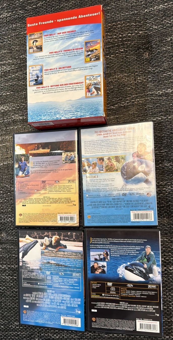 FREE WILLY COLLECTION 4 DVDS (Gebraucht) in Zürich für CHF 26 – mit ...