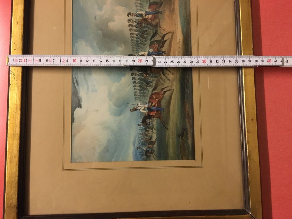 Antike Bild Lithographie, Stich ? Eingerahmt, Hinter Glas. | Kaufen auf Ricardo