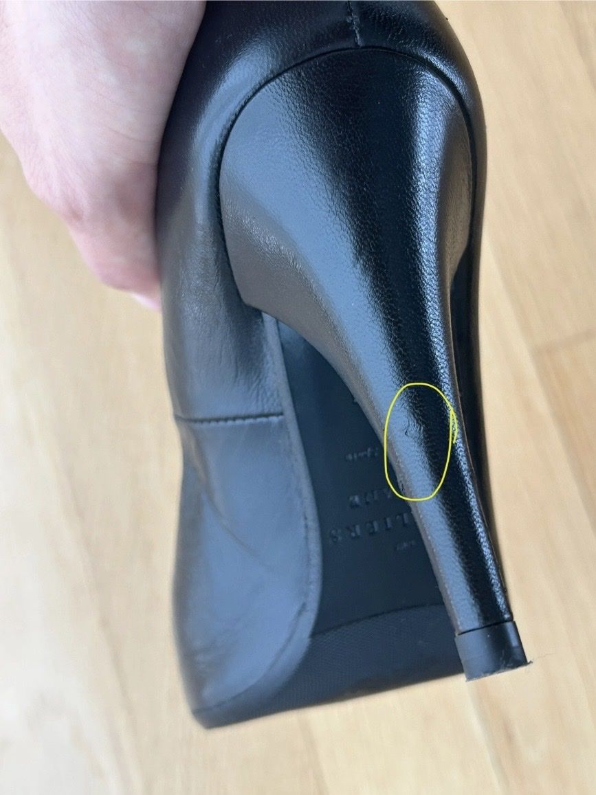 Sezane Magda CoBlack Leather Heels - Size 37 - Elegant Style (Gebraucht ...