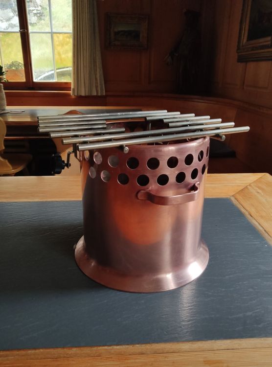Rechaud mit Gas antik " Hersteller SPRING " & Kupferpfanne (Gebraucht ...
