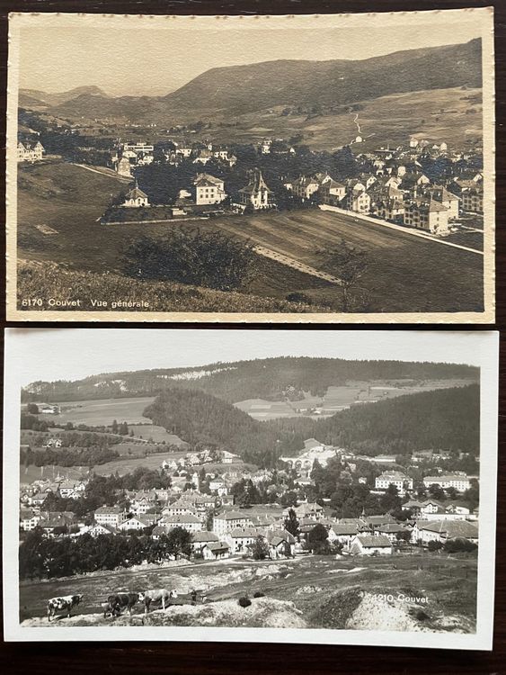 COUVET (VAL-DE-TRAVERS) Vue générale, 2 CP (Gebraucht) in Wald ZH für ...