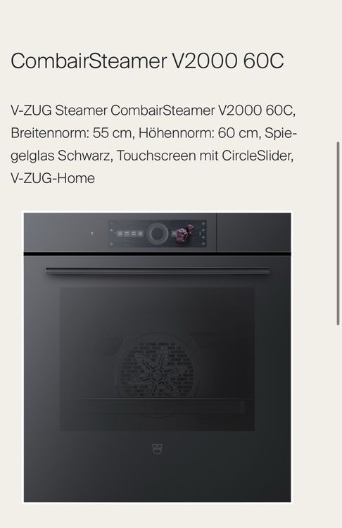 Backofen V2000 zug swis norm und garantie (Neu (gemäss Beschreibung ...