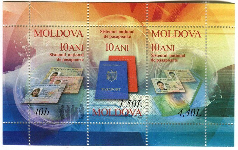 Block "Reisepass und Personalausweis". Moldawien. (Neu und ...