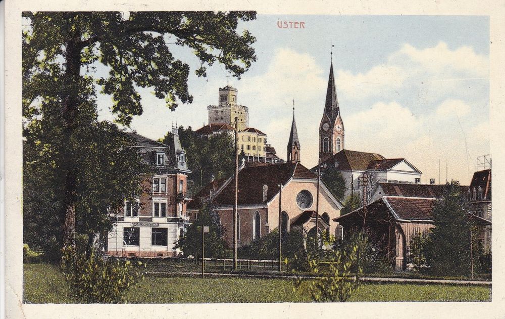 USTER (Zch.) Quartieransicht gegen Schloss. (Gebraucht) in Schlieren für CHF 6 – mit Lieferung ...