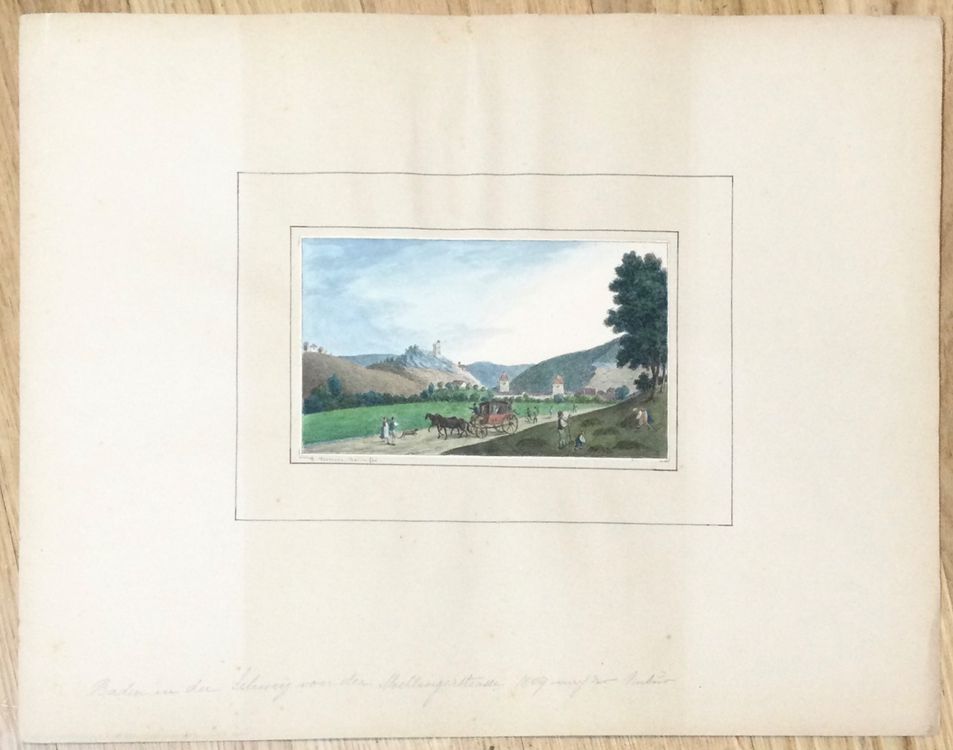 Emanuel JENNER (1756-1813) Landschaft Aquarell mit Personen (Gebraucht) in Root für CHF 85 – mit ...