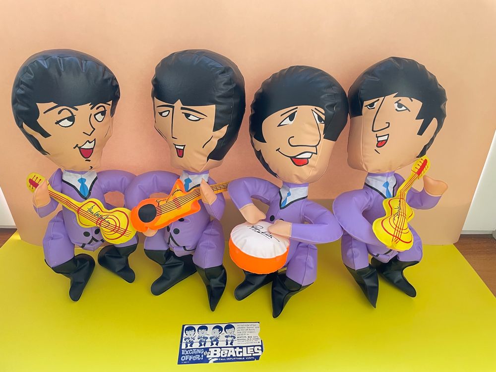 4x THE BEATLES Figur Puppe Aufblasfigur Werbefigur Lux 1966 (Gebraucht ...