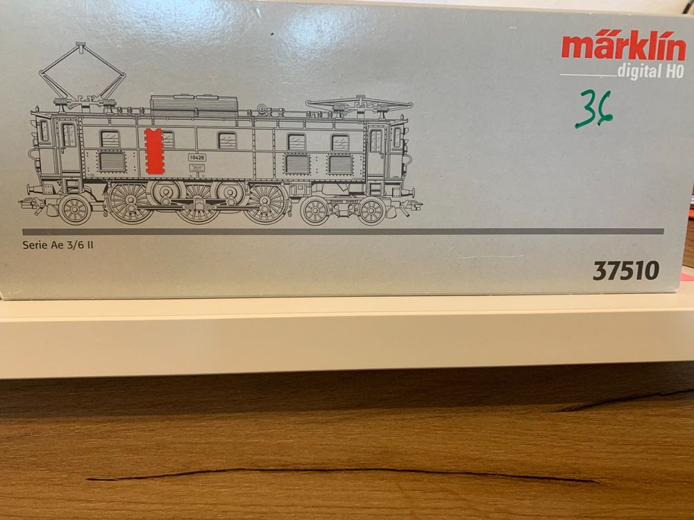 Märklin H0, locomotive électrique CFF Ae 3/6 II, 37510 (Gebraucht) in ...