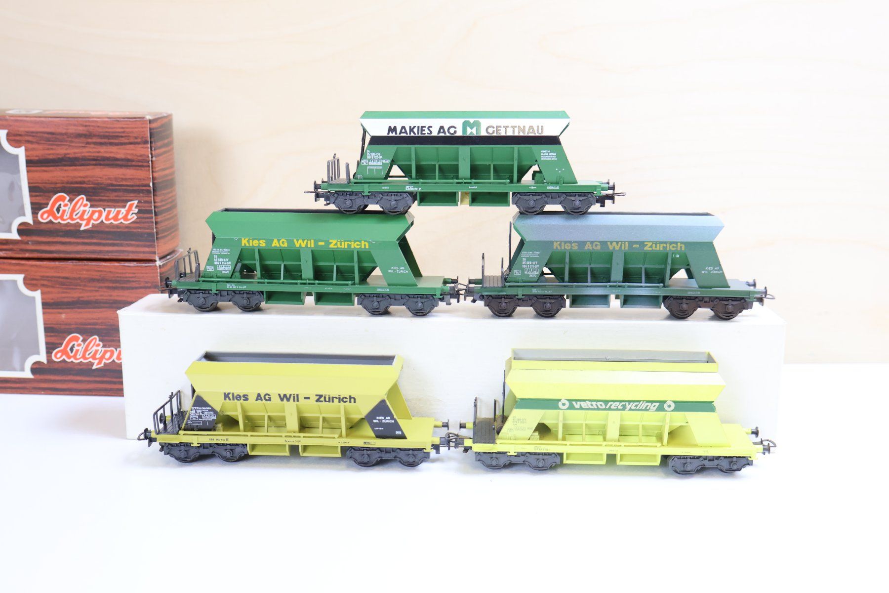 Liliput 5 x SBB Kieswagen Wil/ Zürich - H0 - seltene Modelle (Gebraucht ...