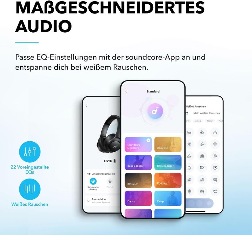 Bluetooth Over Ear Kopfhoerer ANC 40h Hi Res mit App (Neu und ...