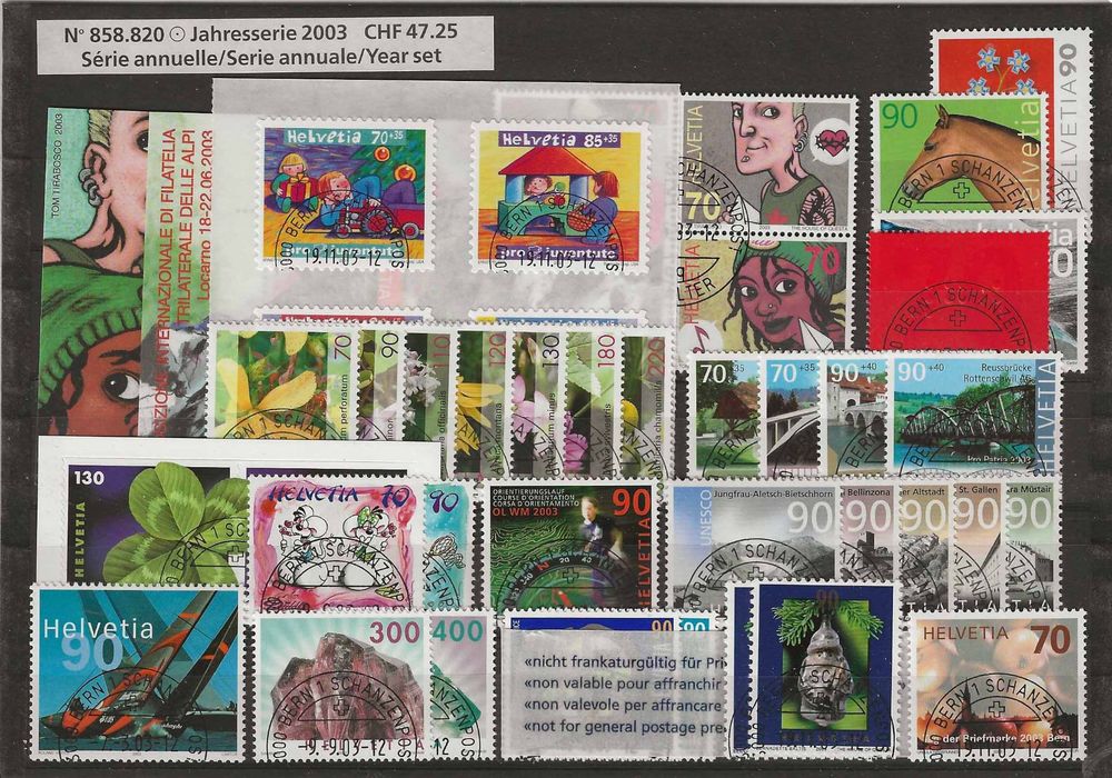M2003 - Série annuelle CH 2003 1er jour (Gebraucht) in Trélex für CHF ...