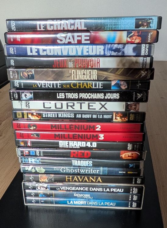 Lot de -19- DVD de films d'action et/ou thrillers (D'occasion) à ...