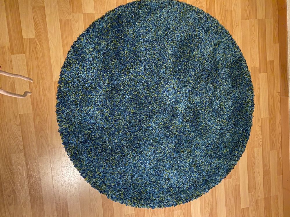 Ikea Teppich rund, blau | Kaufen auf Ricardo