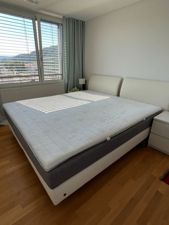 Luxus Boxspringbett-200x220 mit Tonnentaschenfederkern | Kaufen auf Ricardo