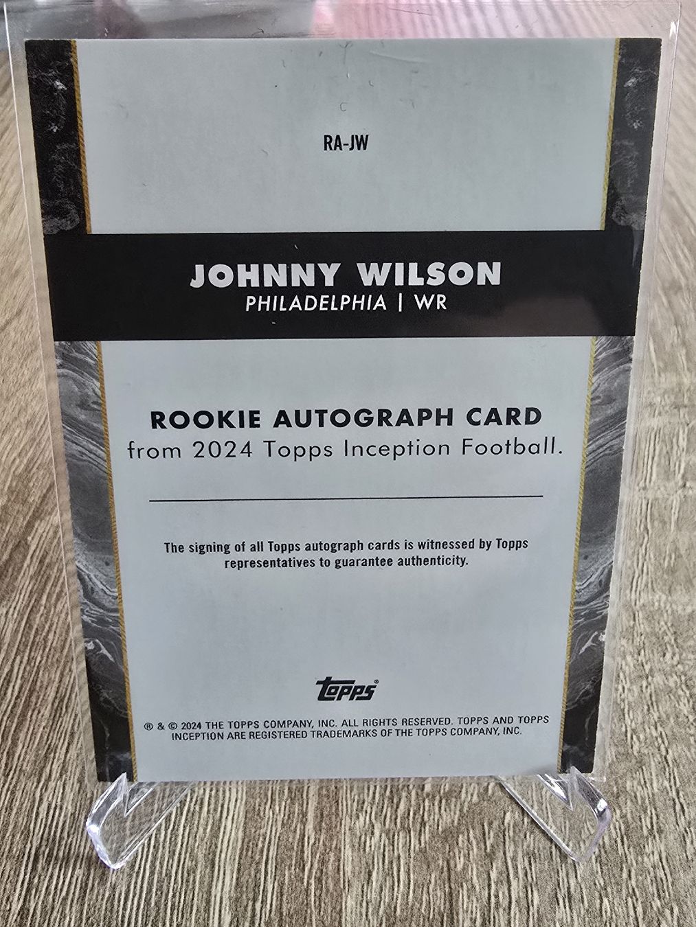 Topps Inception Johnny Wilson Autograph Philadelphia Eagles (Neu ...