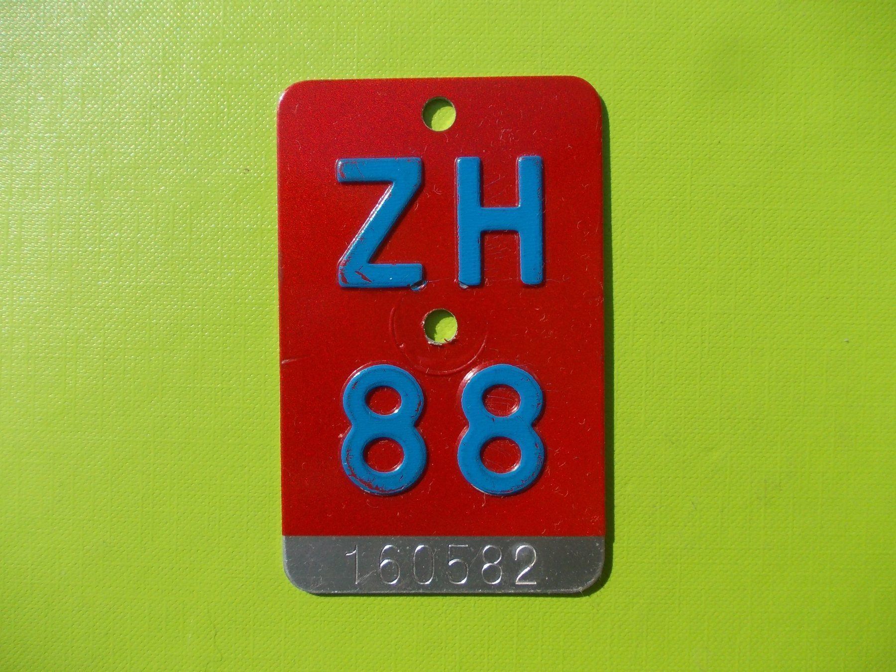 Velonummer / Fahrradnummer ZH 88 (Gebraucht) in Gsteigwiler für CHF 12 ...