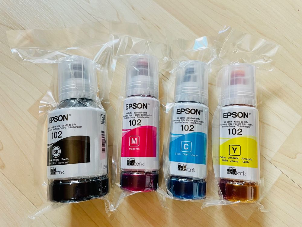 Epson Tinte 102 EcoTank 4-colour Multipack (Neu und originalverpackt ...