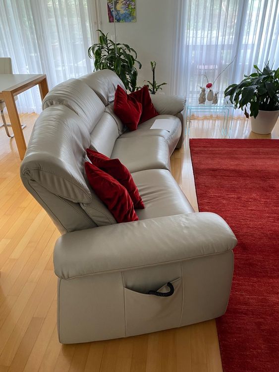 Elektrisch verstellbares Sofa, Echtleder | Kaufen auf Ricardo