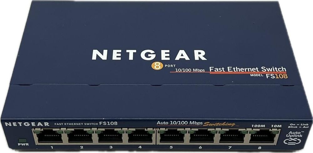 NETGEAR FS108 V2 PROSAFE 8-port Desktop Switch 10/100Mbps (Gebraucht ...