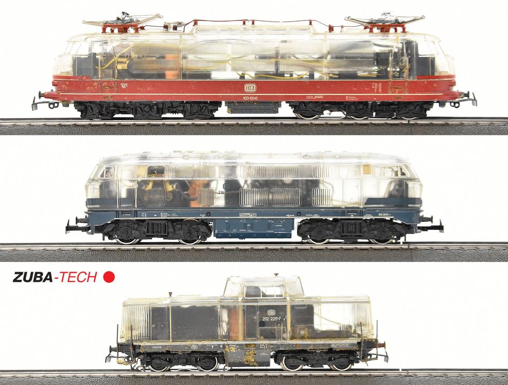 Märklin 3x Transparente Lok's Br 103 / 210 / 212, H0 WS (Gebraucht) in ...