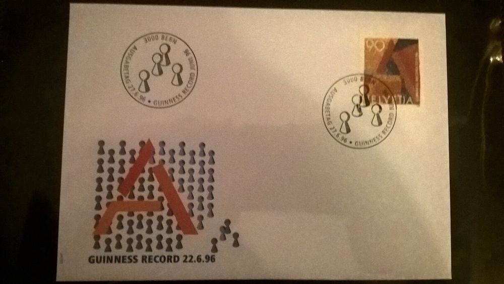 Schweiz 1996 FDC A-Post Guinness Record (Neu (gemäss Beschreibung)) in Liestal für CHF 1 – mit ...