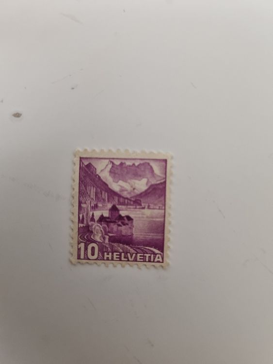 Schweizer Briefmarke 10 HELVETIA, guter Zustand. | Kaufen auf Ricardo