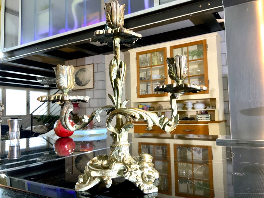 JUGENDSTIL KERZENLEUCHTER BRONZE FRANKREICH UM 1900 | Kaufen auf Ricardo