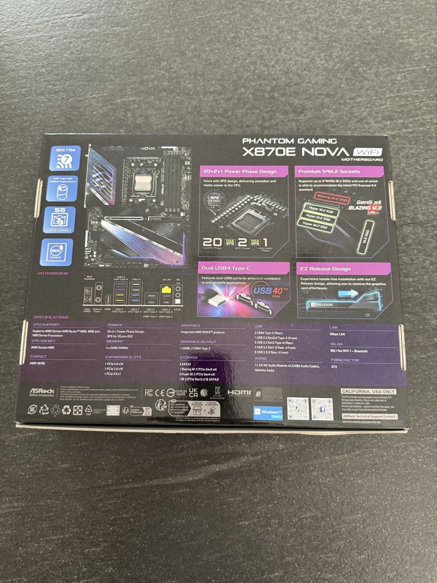 ASRock X870E NOVA wifi (Gebraucht) in Montagnola für CHF 190 – mit Lieferung auf Ricardo kaufen