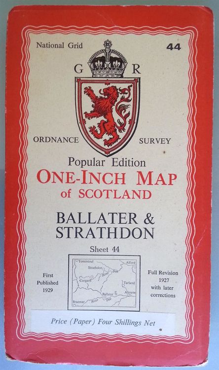 Scotland Map, Ballater & Strathdon, 1929 | Kaufen auf Ricardo