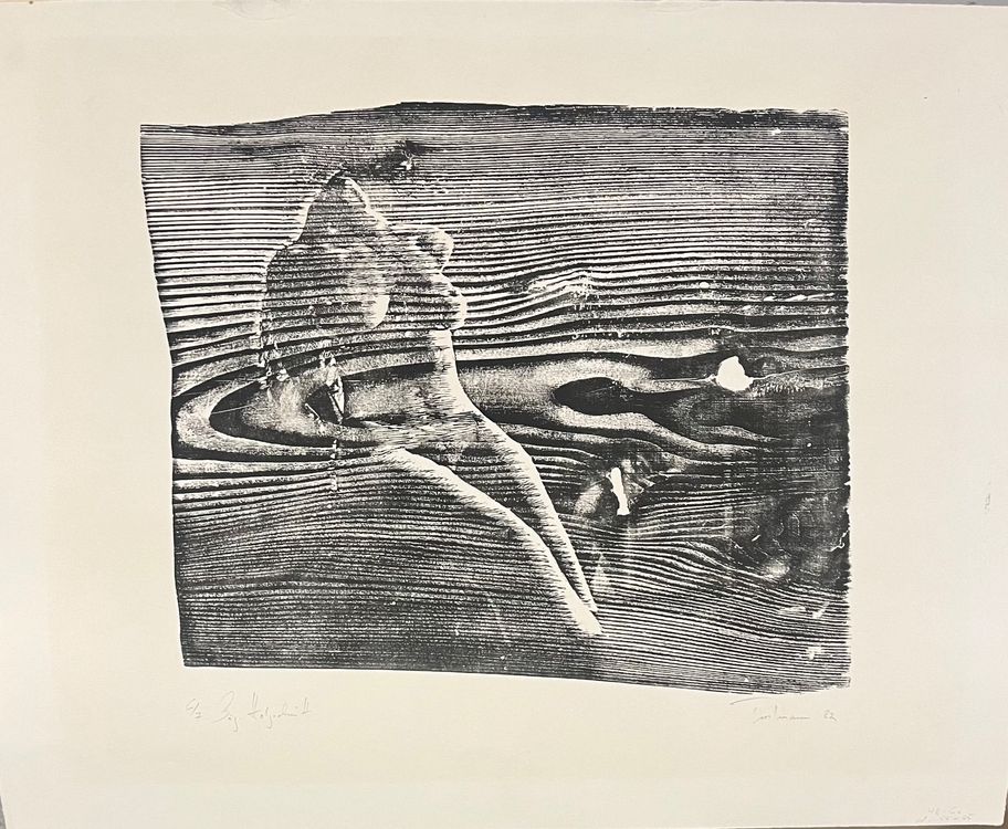 Damen Akt Holzschnitt Unleserlich Signiert | Kaufen auf Ricardo